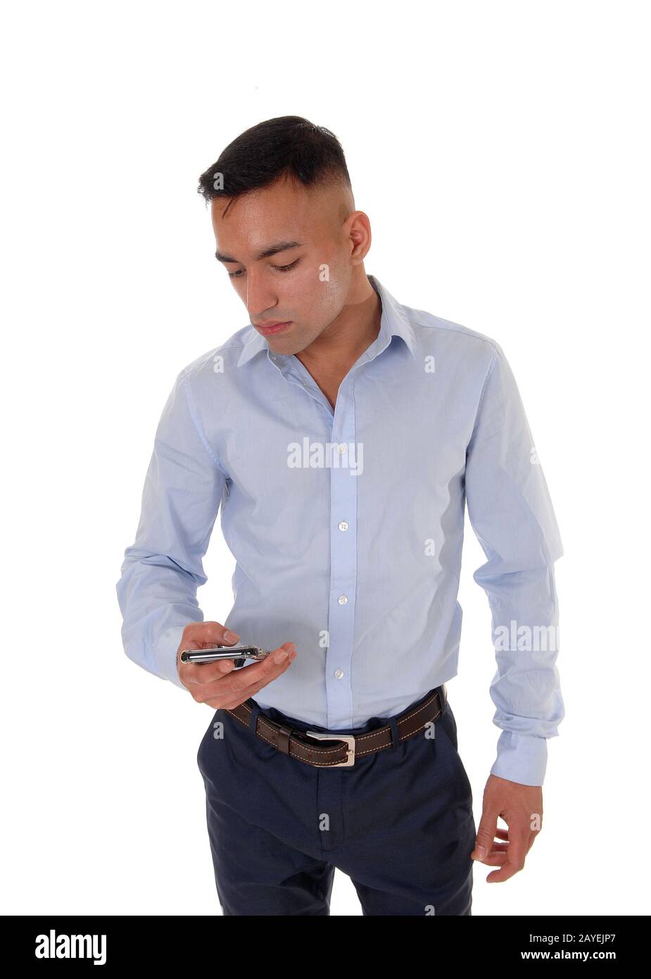 Sad man phone hi-res stock photography and images - Alamy