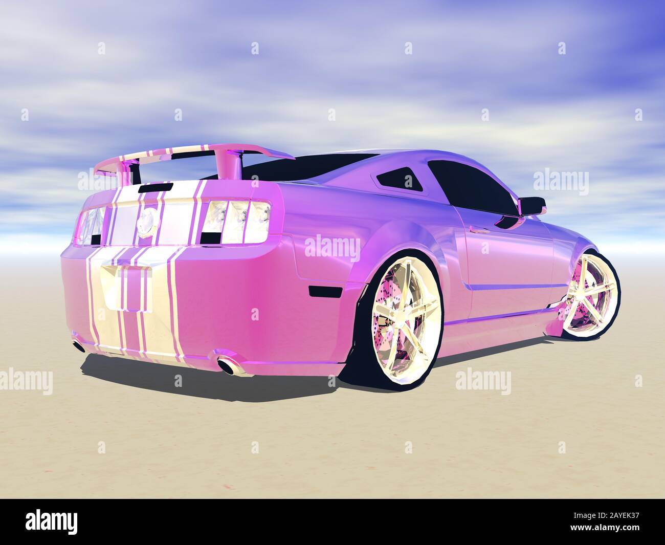 violet sports car on the street Stock Photo - Alamy