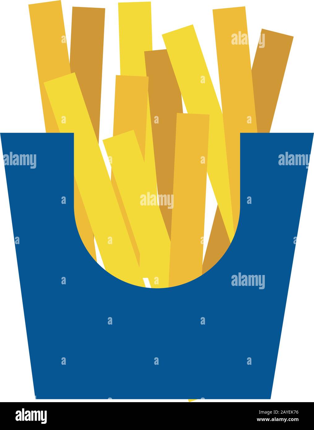 delicious french fries fast food flat style Stock Vector Image & Art ...