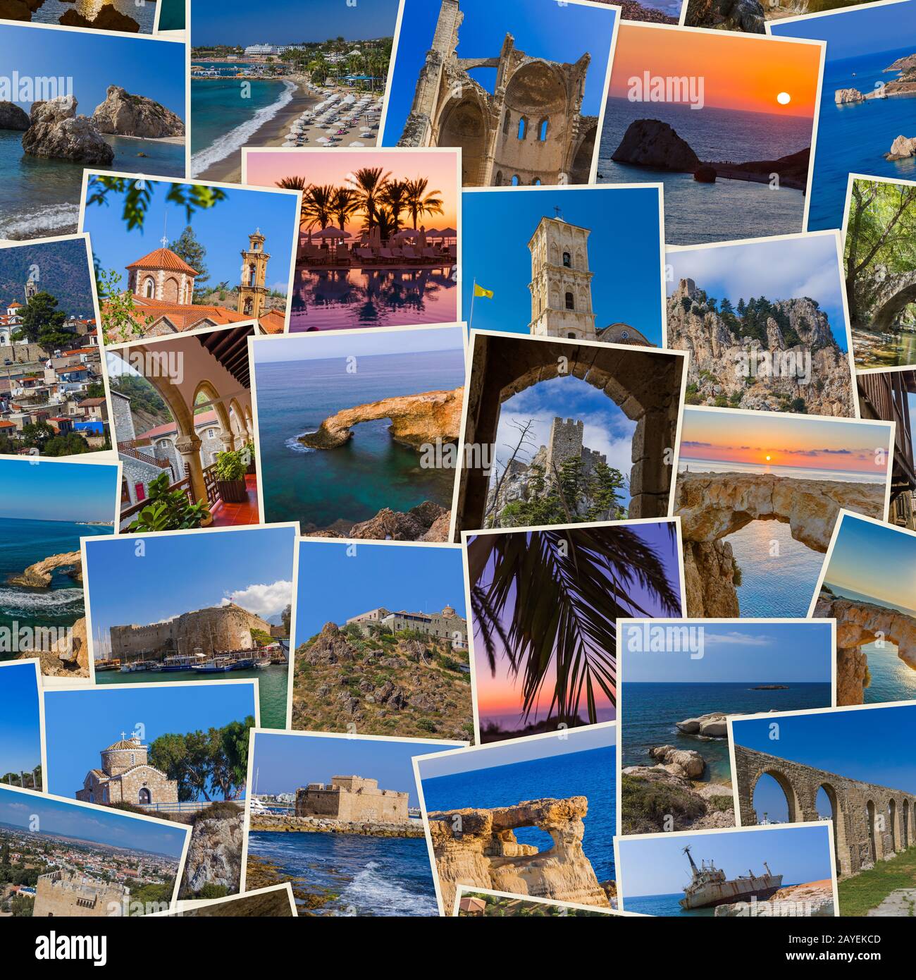 Collage of Cyprus images (my photos Stock Photo - Alamy
