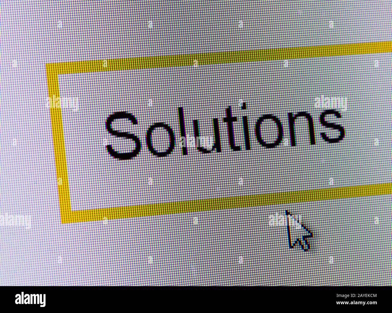 Word Solution in search bar on computer monitor Stock Photo - Alamy