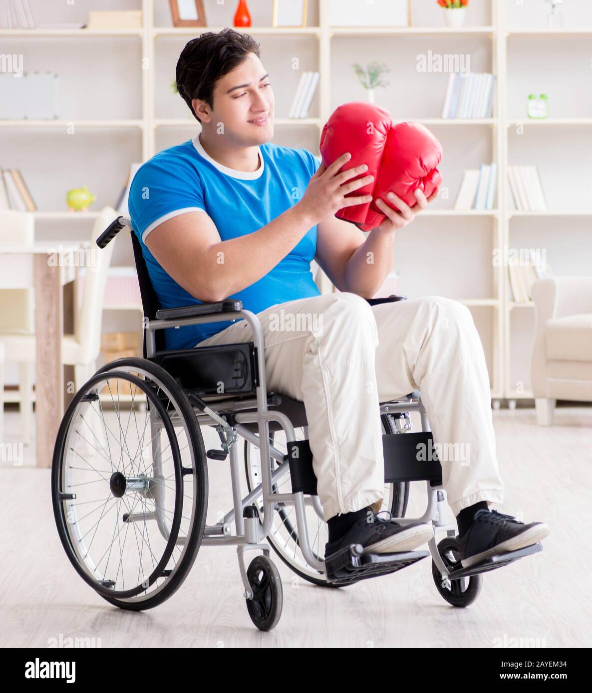Wheelchair And Boxing Gloves High Resolution Stock Photography and ...
