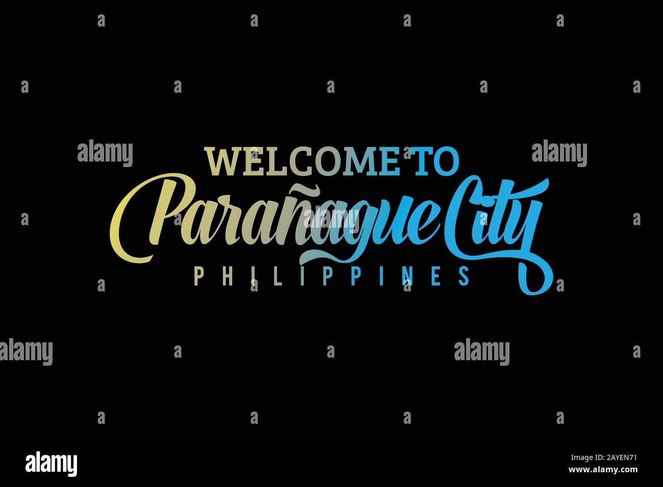 Welcome To Paranague City Philippines Word Text Creative Font Design ...