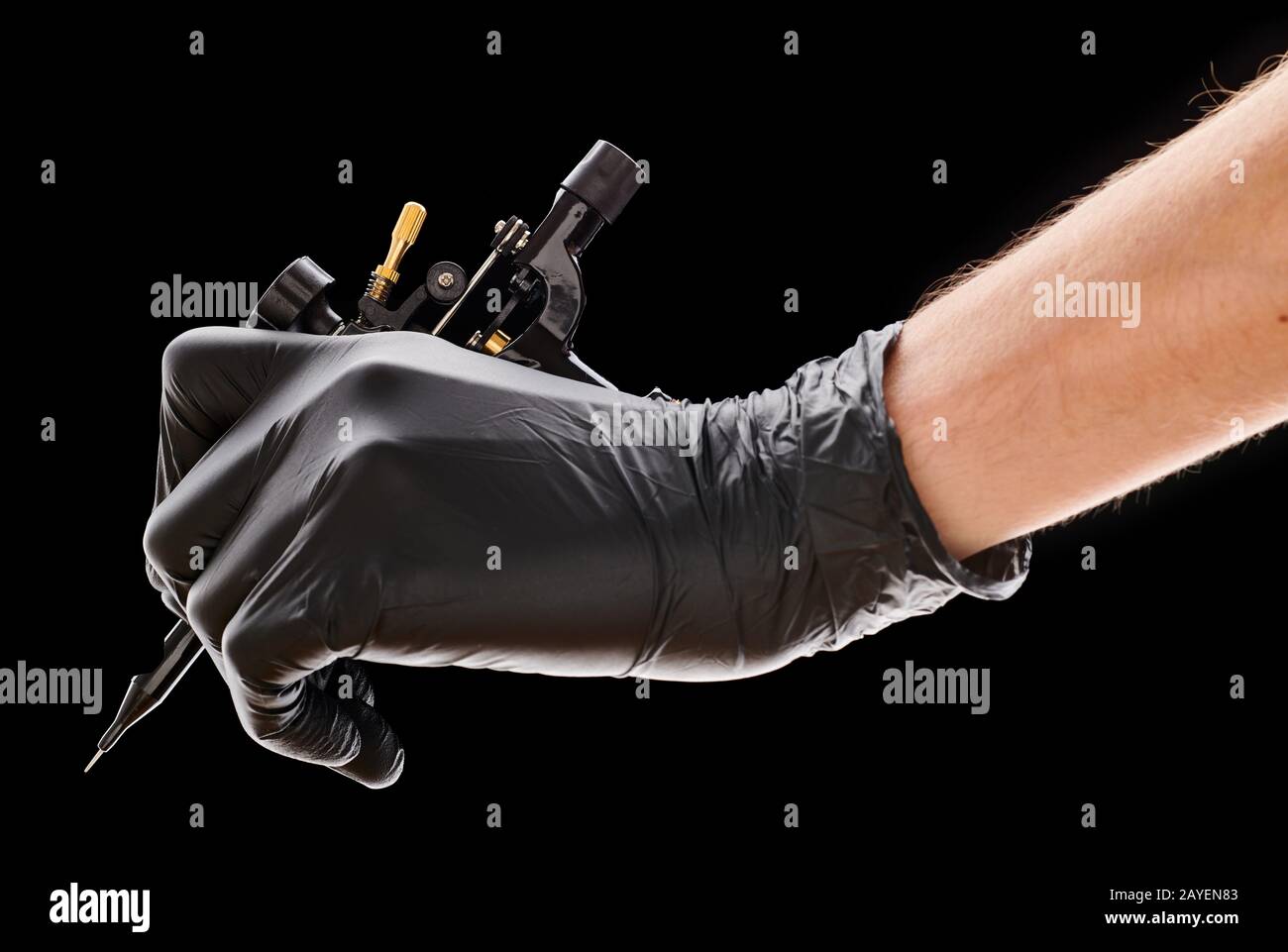 Tattoo artist holding machine hi-res stock photography and images - Alamy