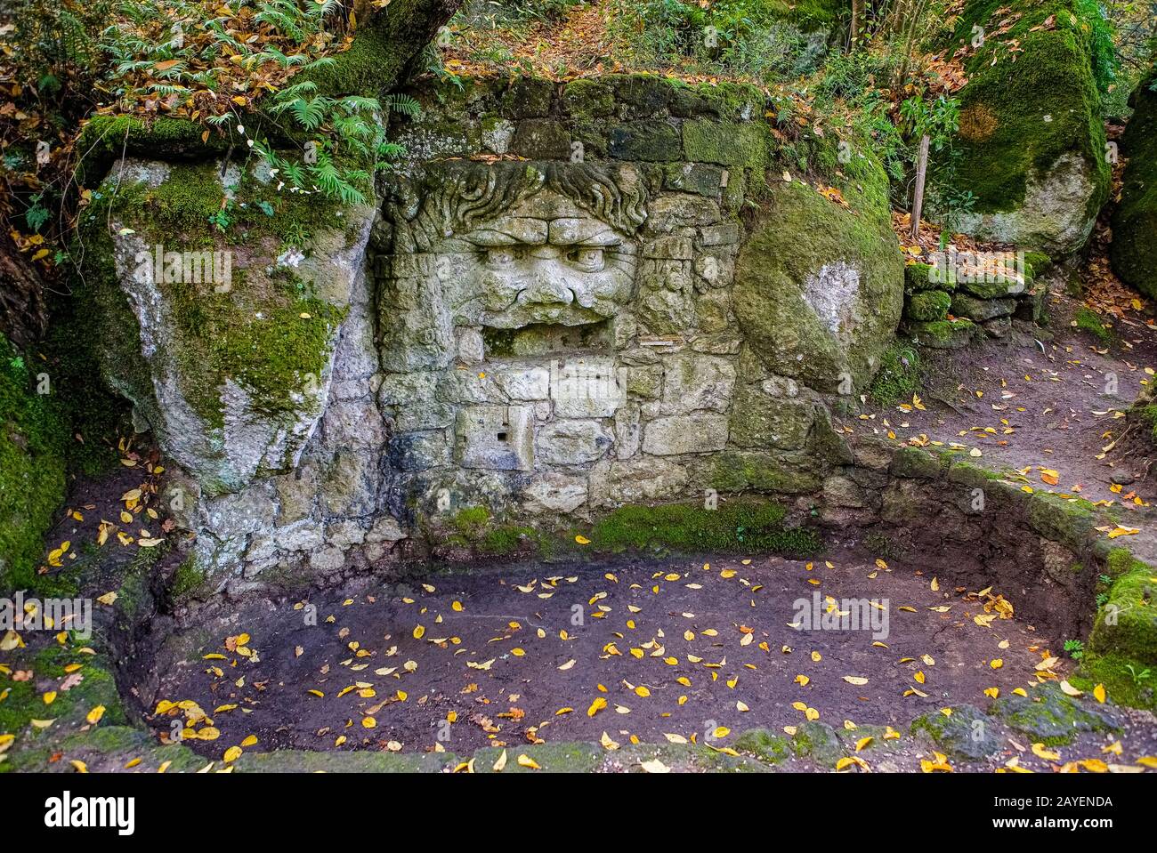 Italy, Lazio, the Bomarzo garden Of Monster ( Giardino Dei Mostri Stock ...