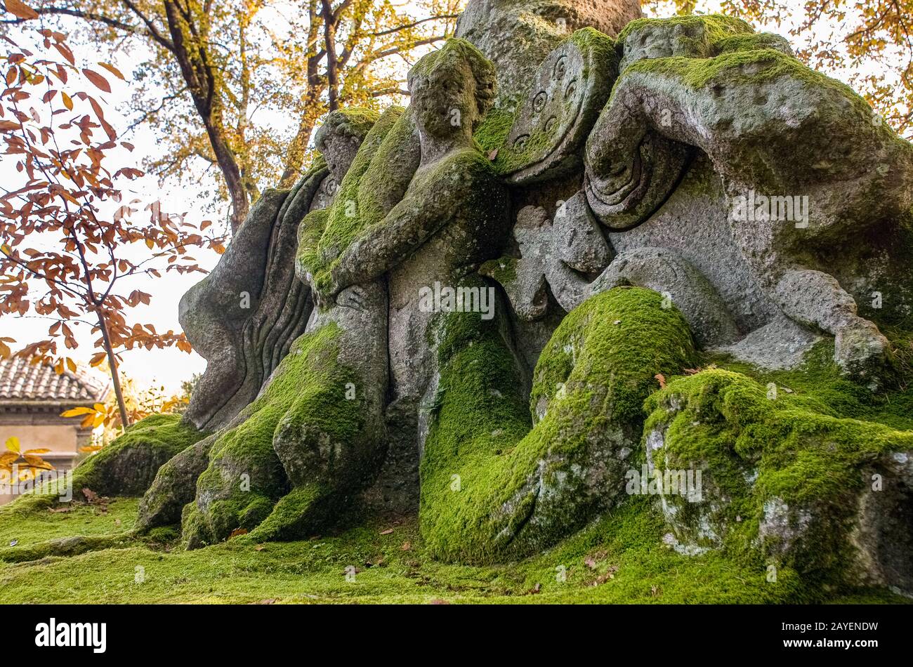 Italy, Lazio, the Bomarzo garden Of Monster ( Giardino Dei Mostri Stock ...