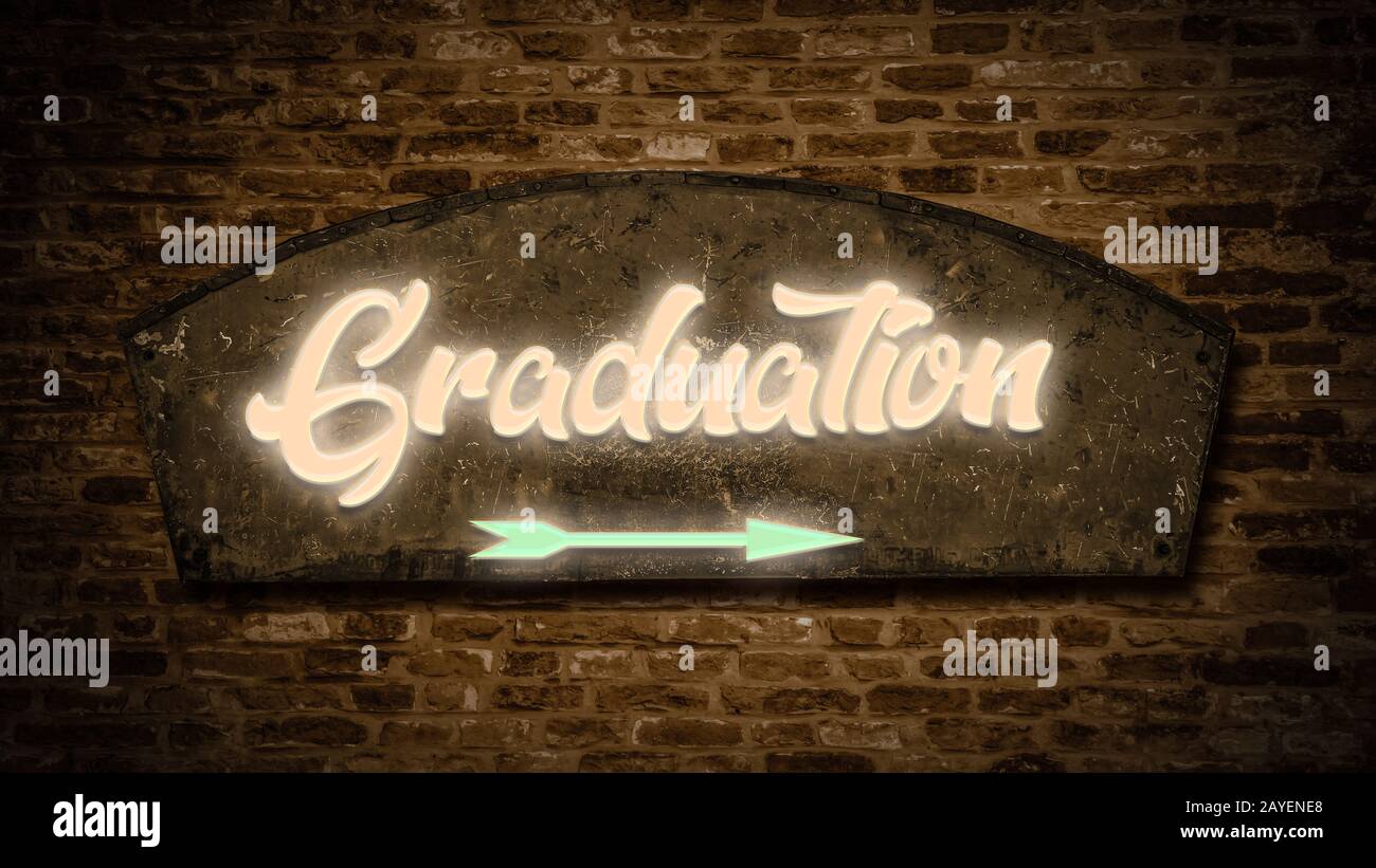 Street Sign to Graduation Stock Photo - Alamy