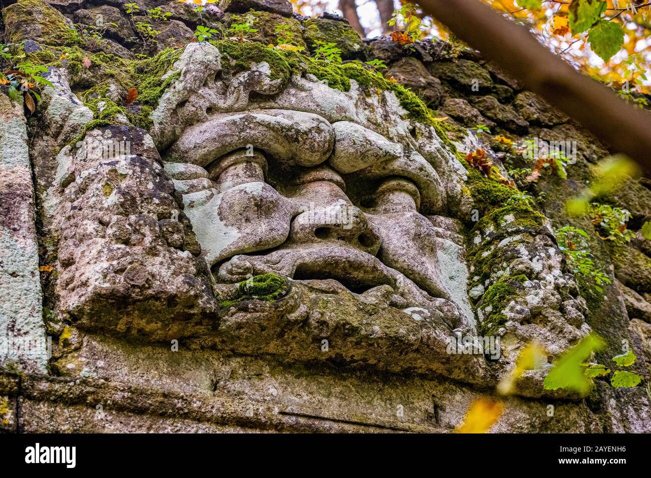Italy, Lazio, the Bomarzo garden Of Monster ( Giardino Dei Mostri Stock ...