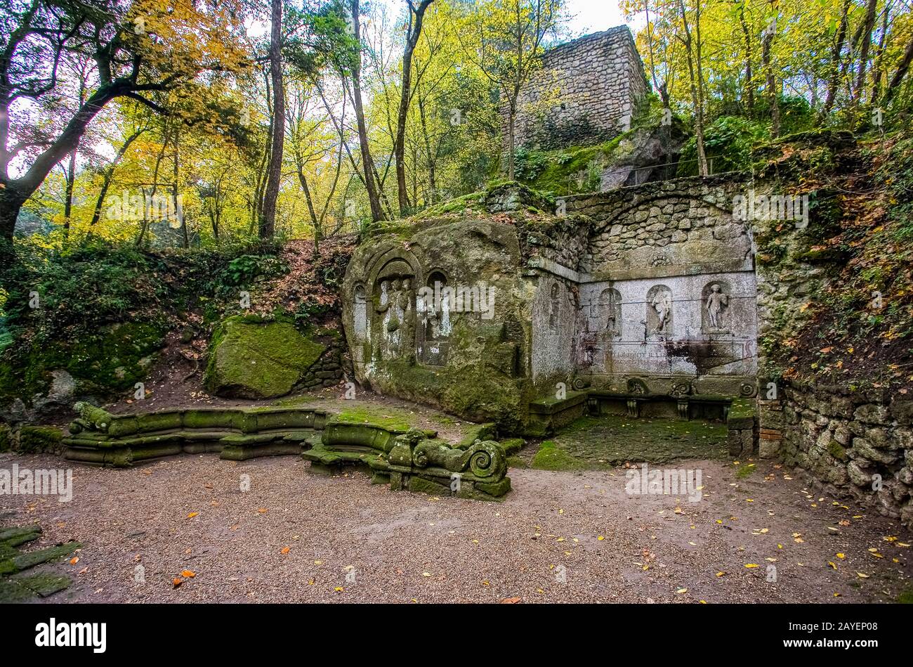 Italy, Lazio, the Bomarzo garden Of Monster ( Giardino Dei Mostri ...