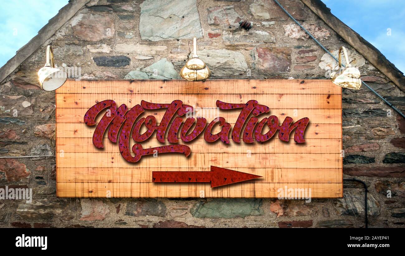 Street Sign to Motivation Stock Photo - Alamy