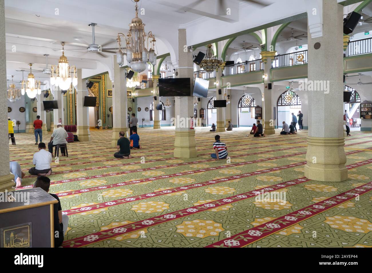 Singapore city, Singapore - January 14, 2020: inside muslim sultan ...