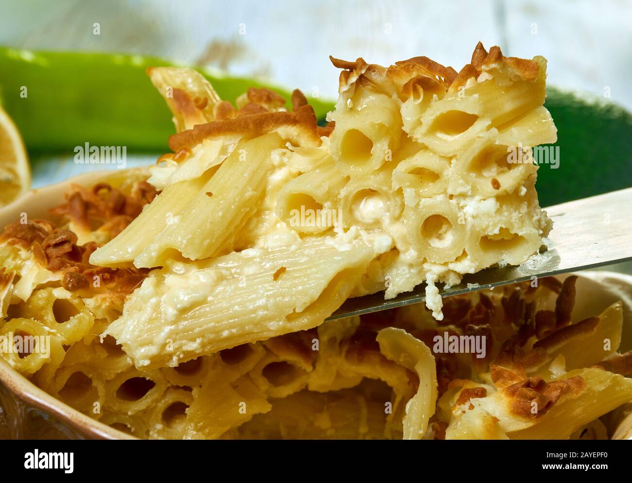 Caribbean Macaroni Pie Stock Photo - Alamy