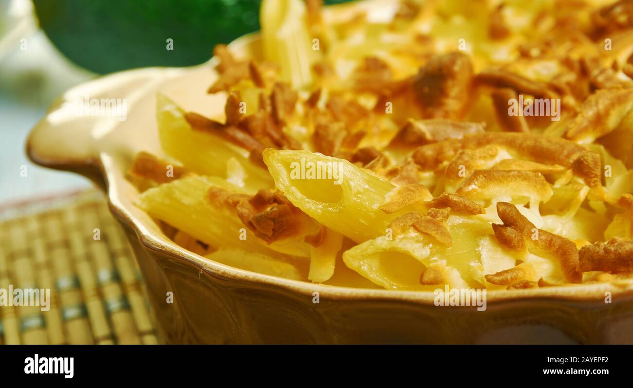 Caribbean Macaroni Pie Stock Photo - Alamy