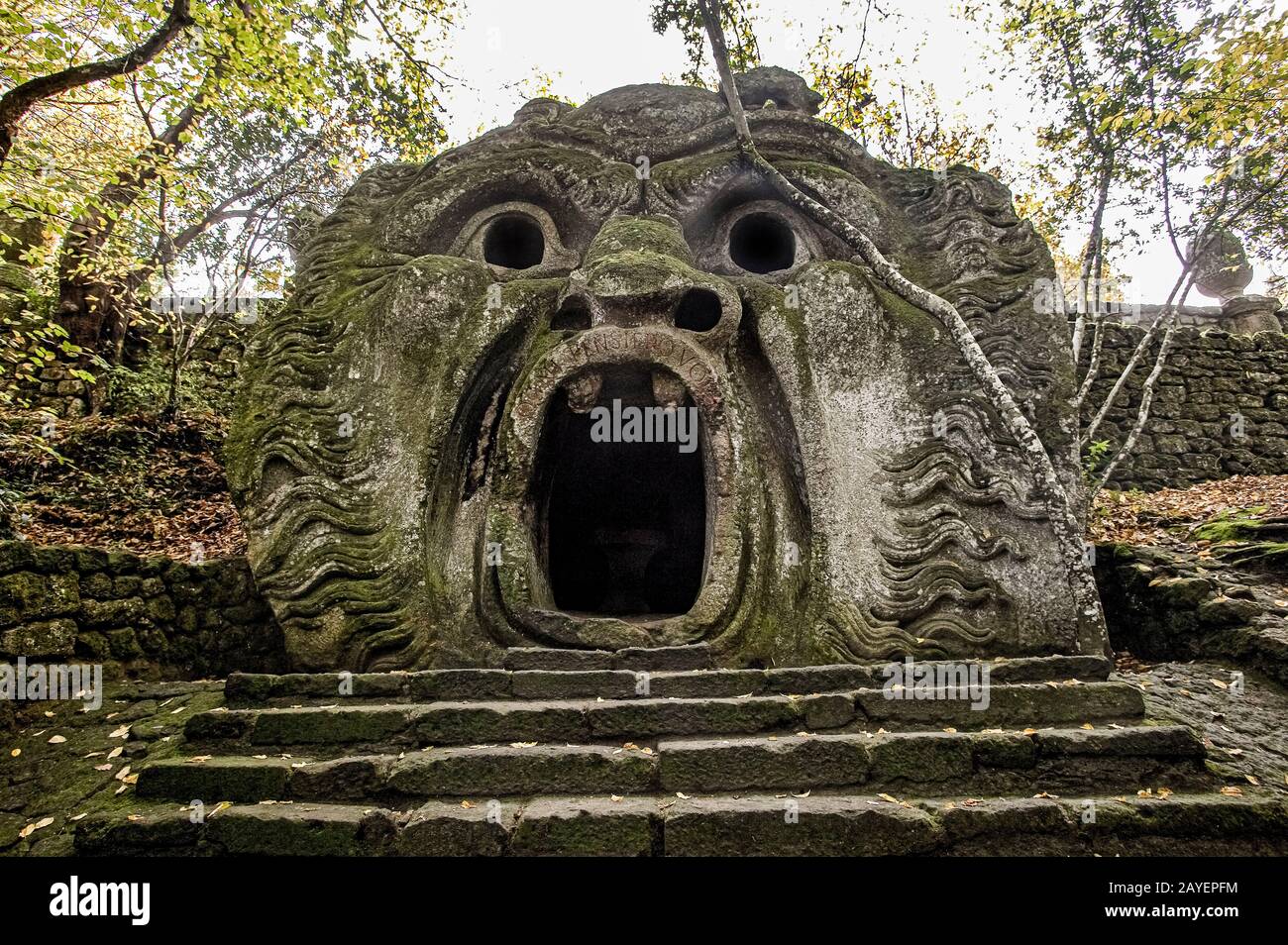 Italy, Lazio, the Bomarzo garden Of Monster ( Giardino Dei Mostri ...