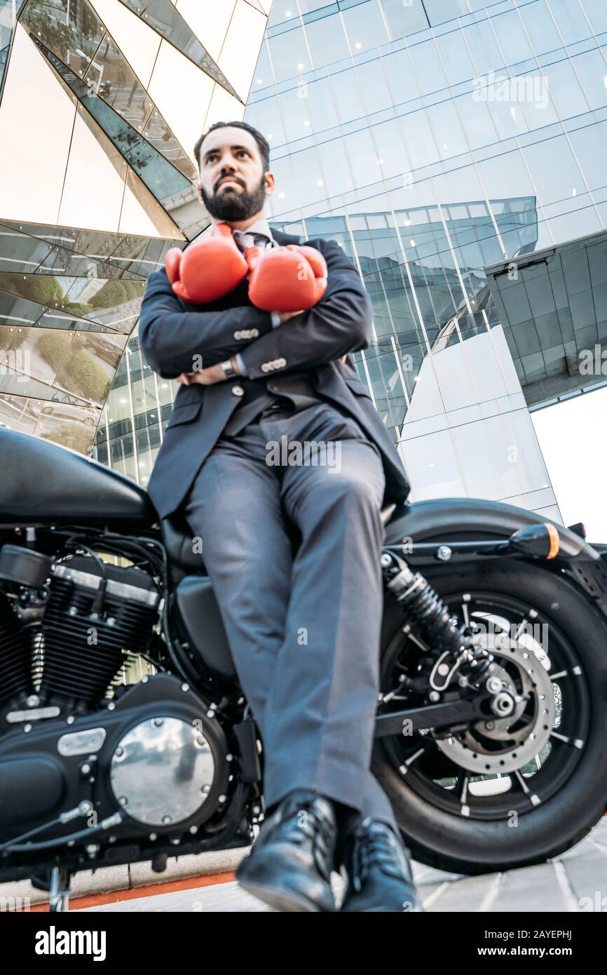 Leaning on a motorcycle hi-res stock photography and images - Alamy