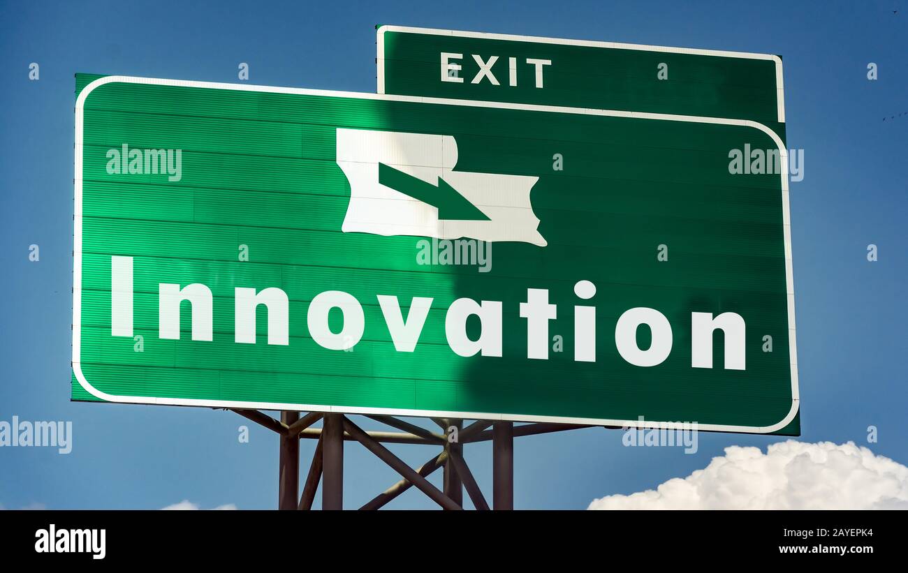 Street Sign to Innovation Stock Photo - Alamy
