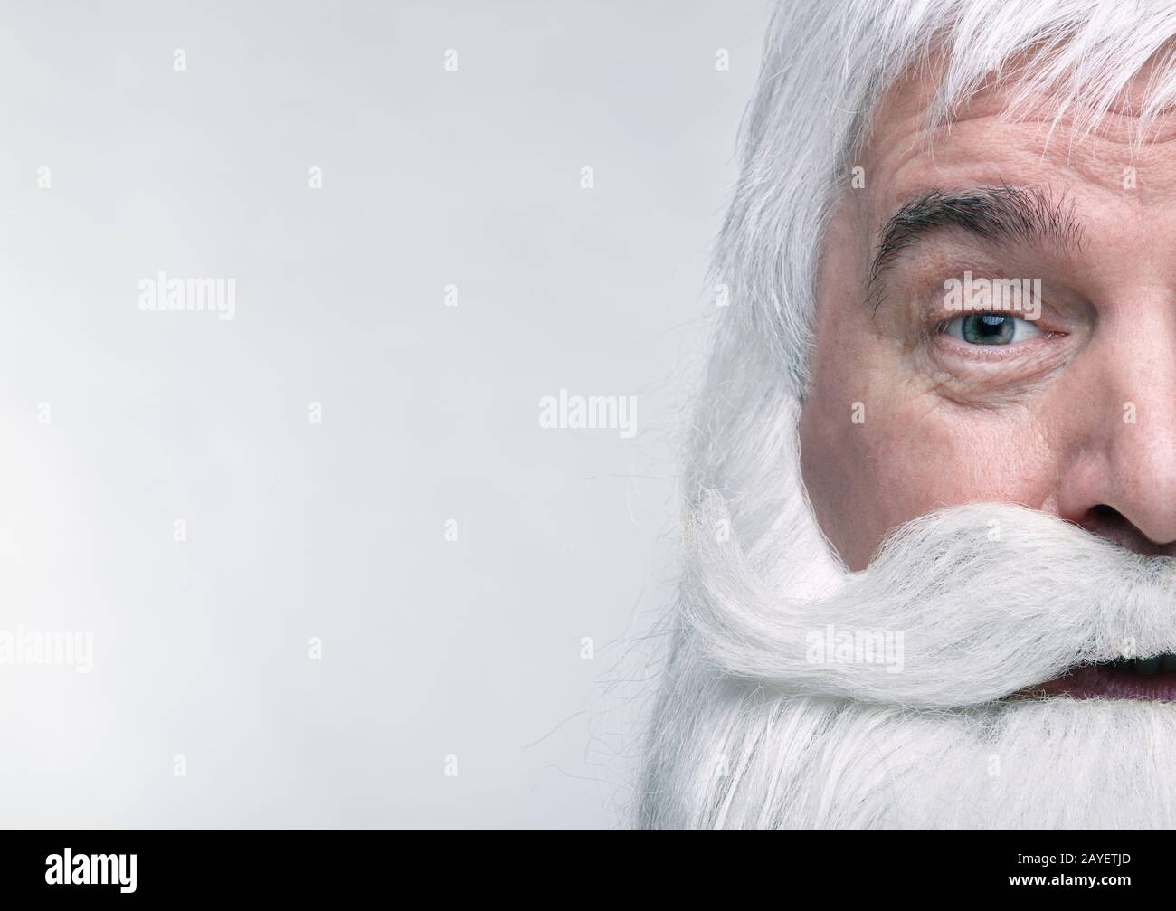 Close-up of the face of a Santa Claus Stock Photo - Alamy