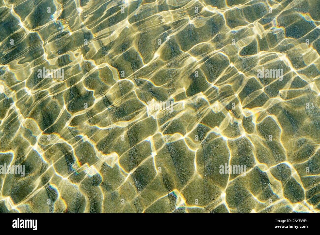 Light reflections in the clear water Stock Photo - Alamy