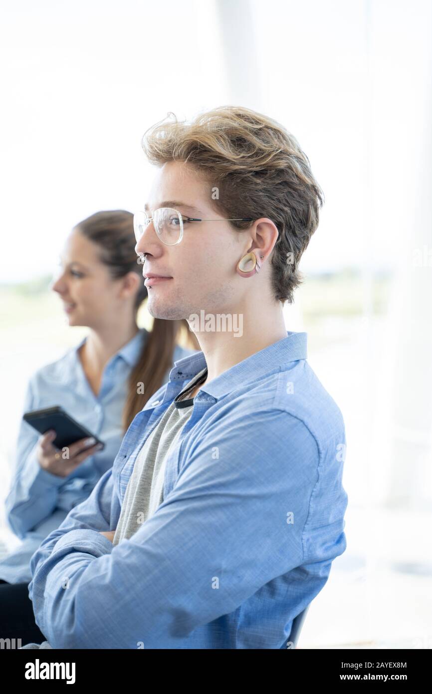 Vertical screen group young people hi-res stock photography and images ...