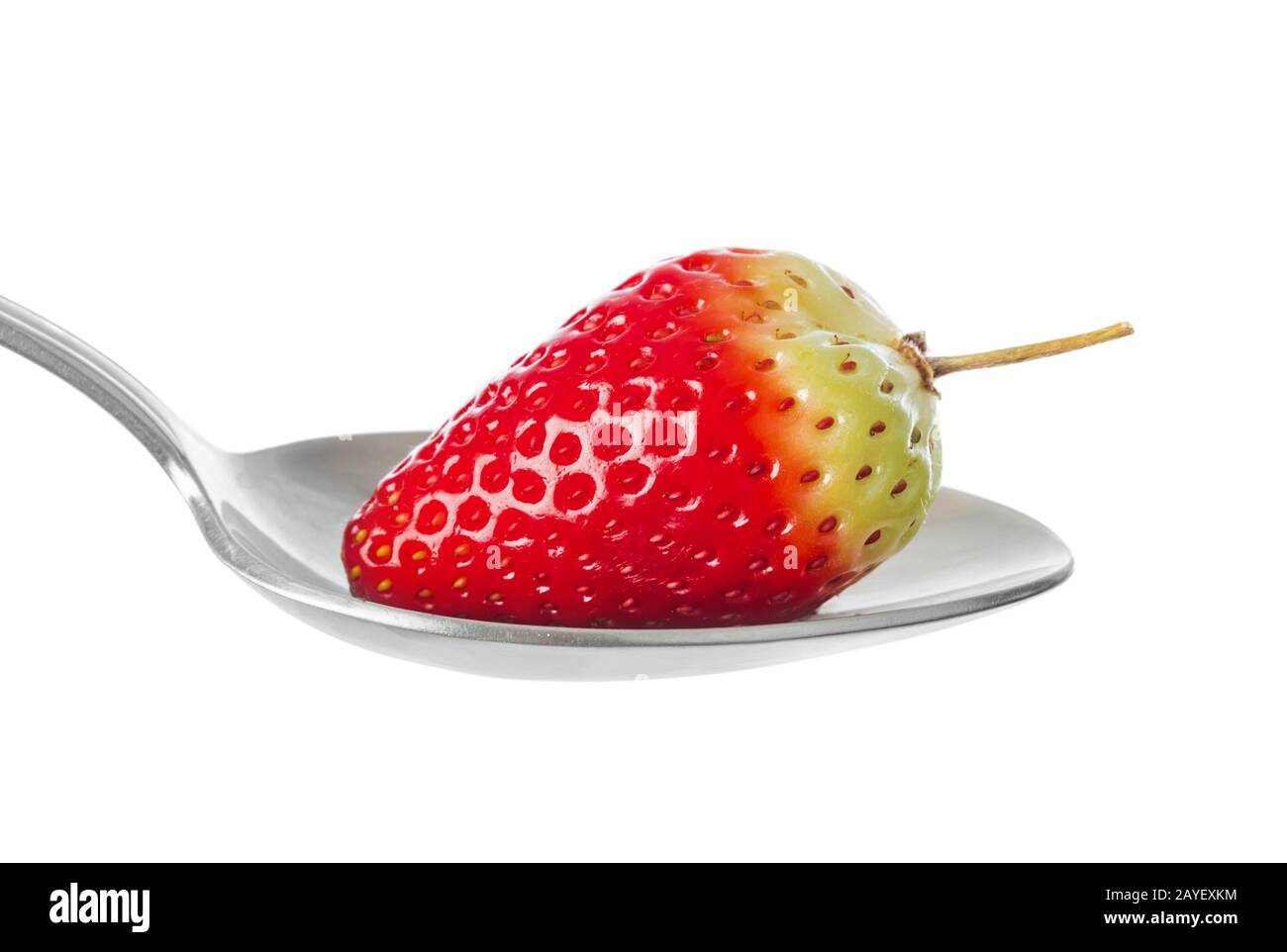 Spoon with strawberry Stock Photo - Alamy