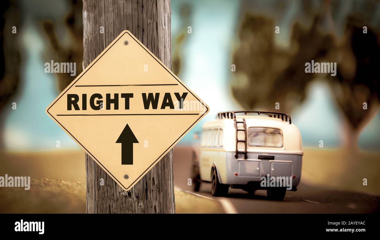 Street Sign Right Way Stock Photo - Alamy Street Sign Right Way Stock Photo - Alamy