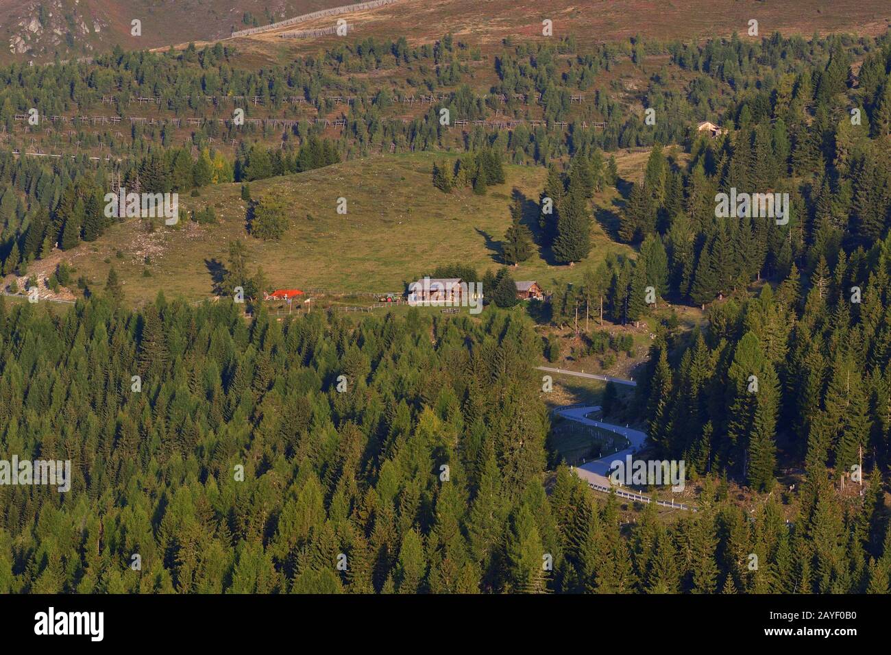 Gailtal Alps with goldeck and staff Stock Photo - Alamy
