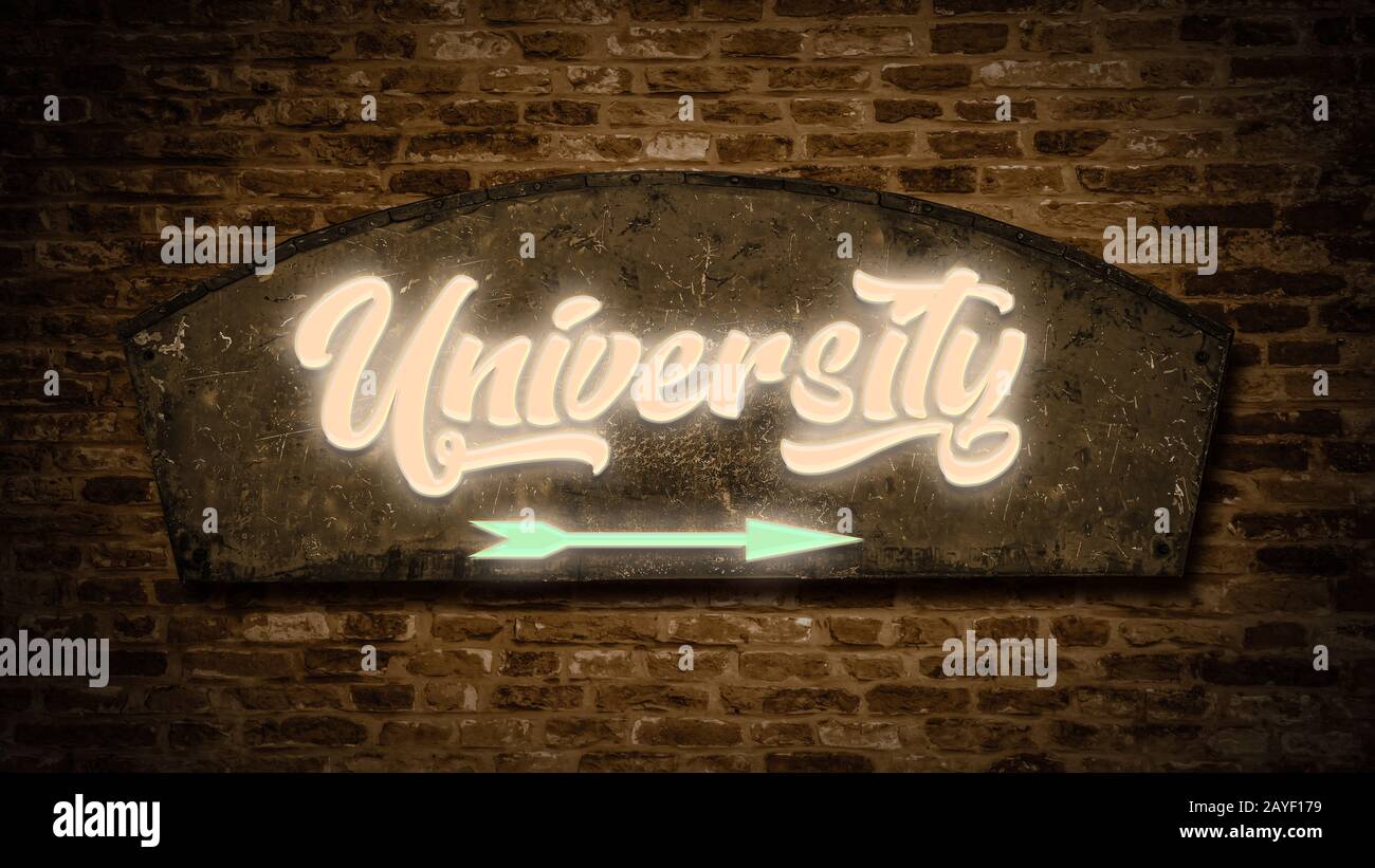 Street Sign to University Stock Photo - Alamy