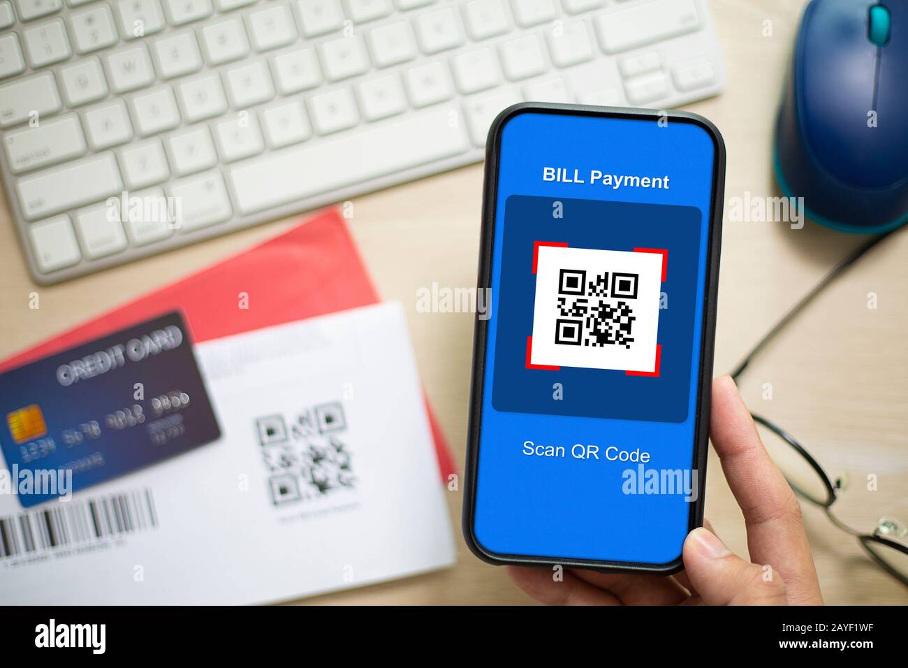 Qr Code Business Card High Resolution Stock Photography and Images - Alamy