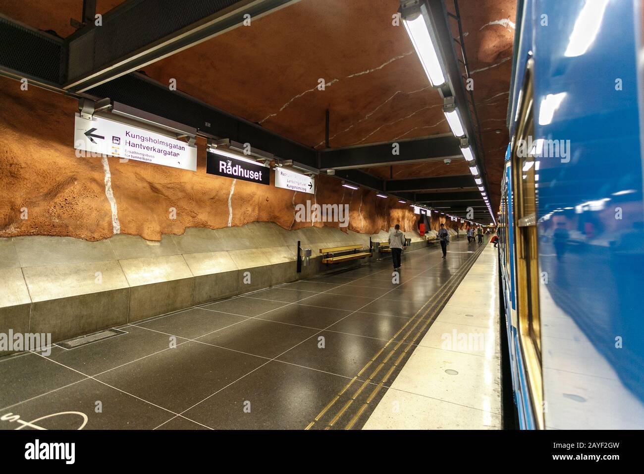 STOCKHOLM, SWEDEN - 22nd of May, 2014.Metro station Radhuset in ...