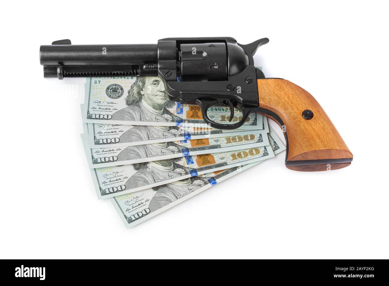 Gun and money Stock Photo - Alamy