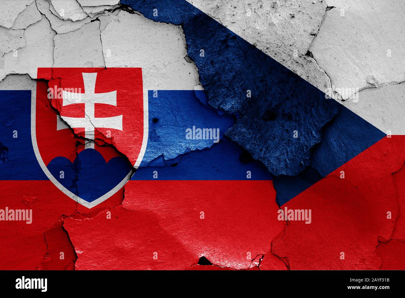 Czech republic slovakia flags hi-res stock photography and images - Alamy