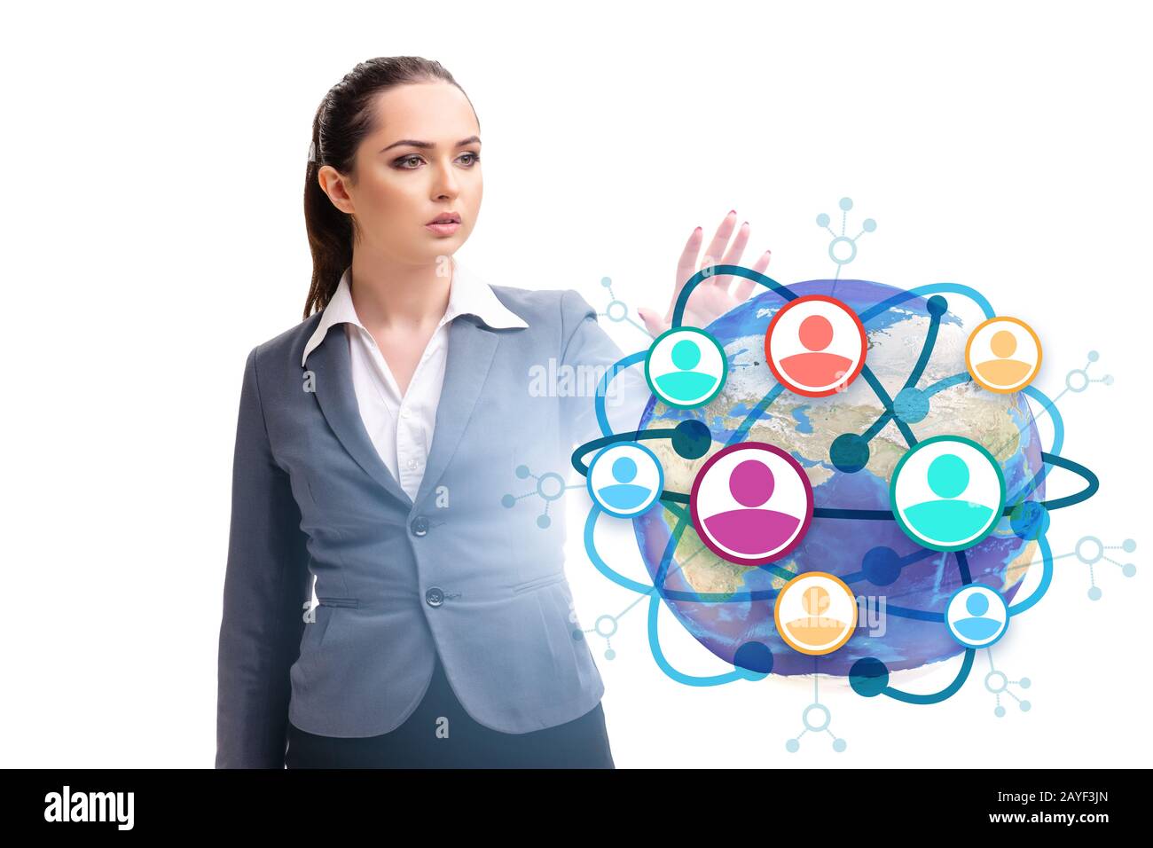 Social networking concept with people Stock Photo - Alamy