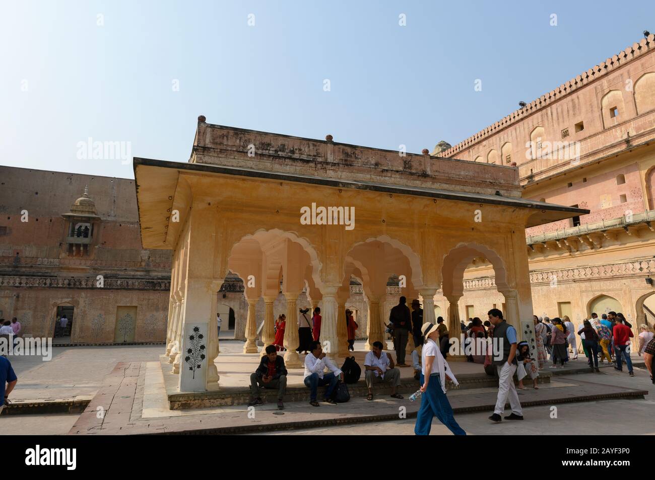 Courtyard of amber fort rajasthan india hi-res stock photography and ...