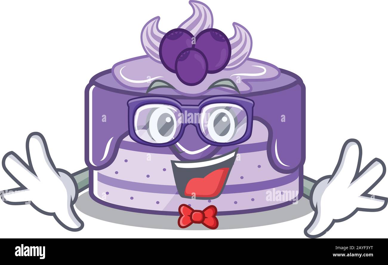 A cartoon concept of Geek blueberry cake design Stock Vector Image ...