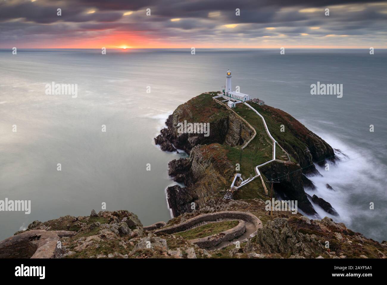 South Stack Lighthouse on Anglesey in North Wales Stock Photo - Alamy