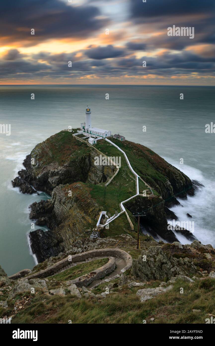 South Stack Lighthouse on Anglesey in North Wales Stock Photo - Alamy