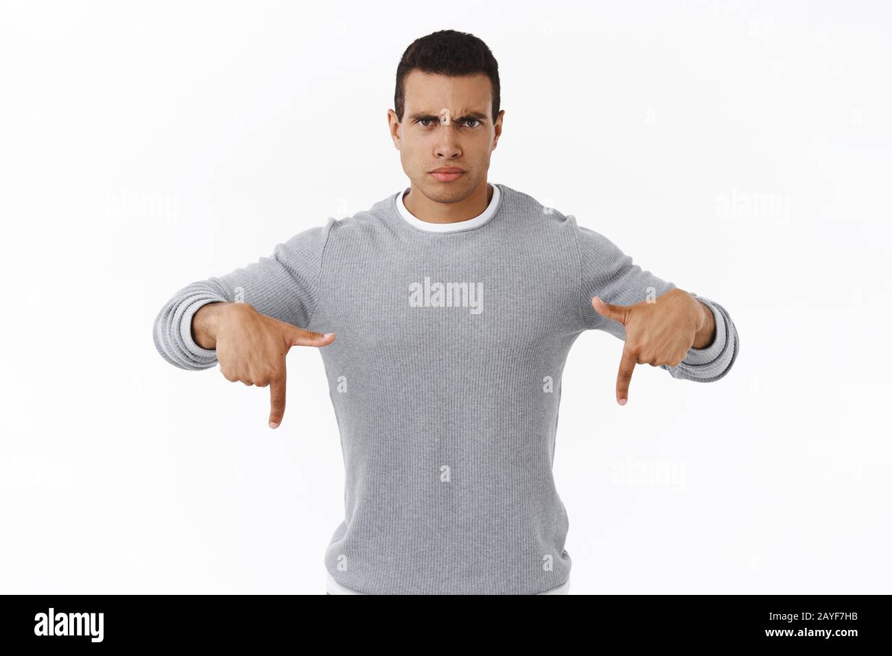 Angry customer express disappointment in product, arguing, demand ...