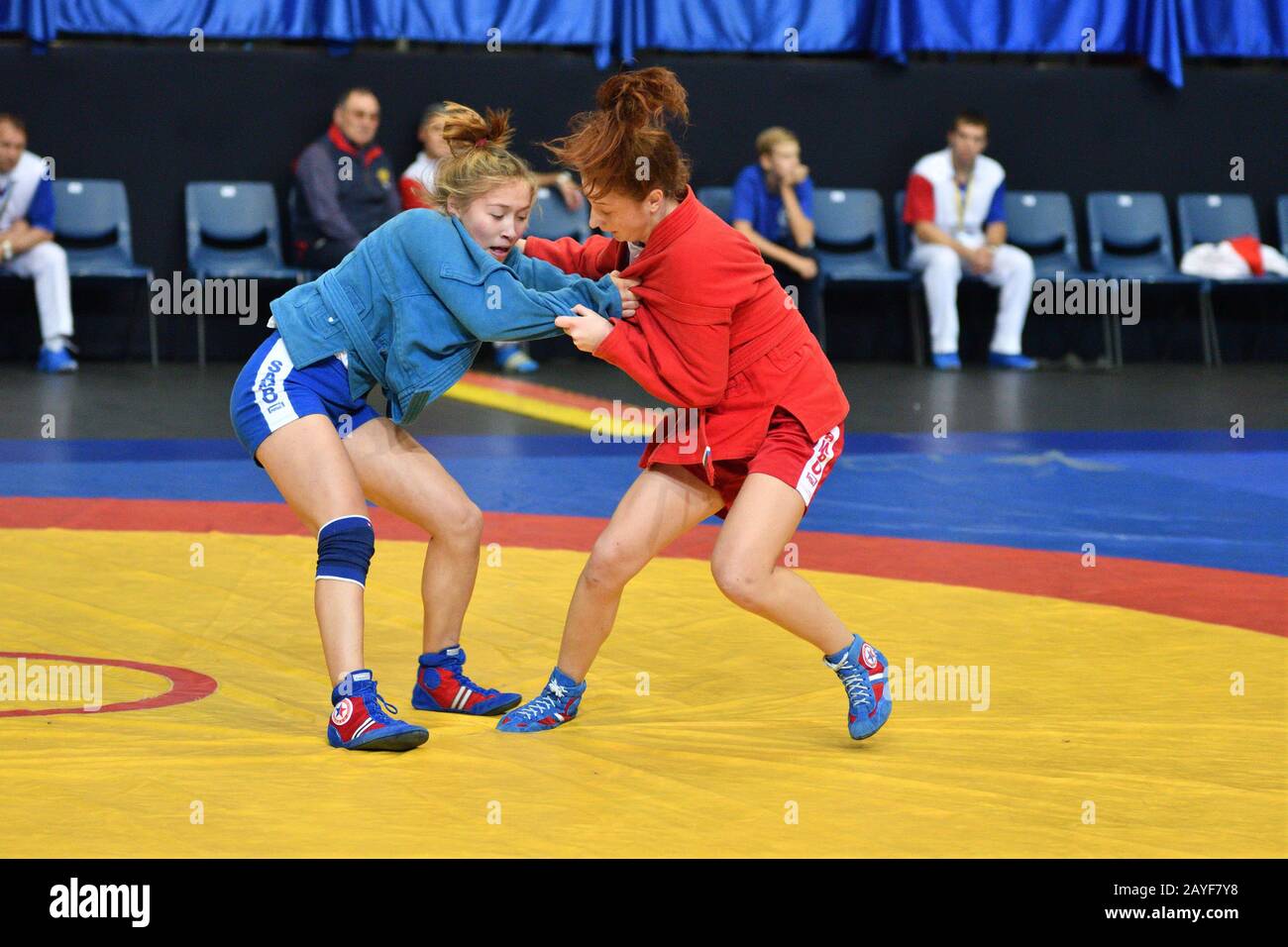Orenburg, Russia - 29 October 2016:Girls competitions Sambo in the ...