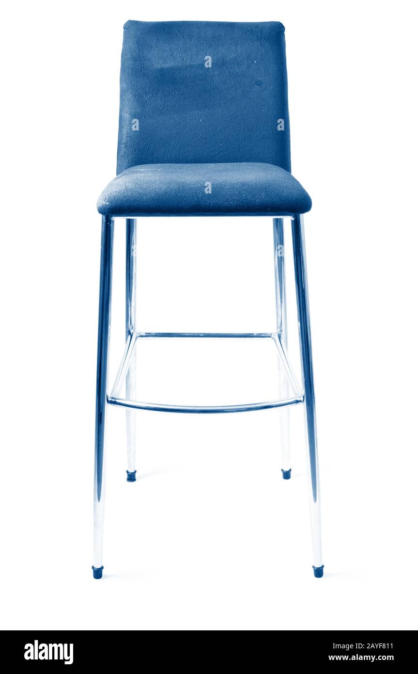 Shot of stylish modern bar stool. In trendy classic blue colors Stock ...