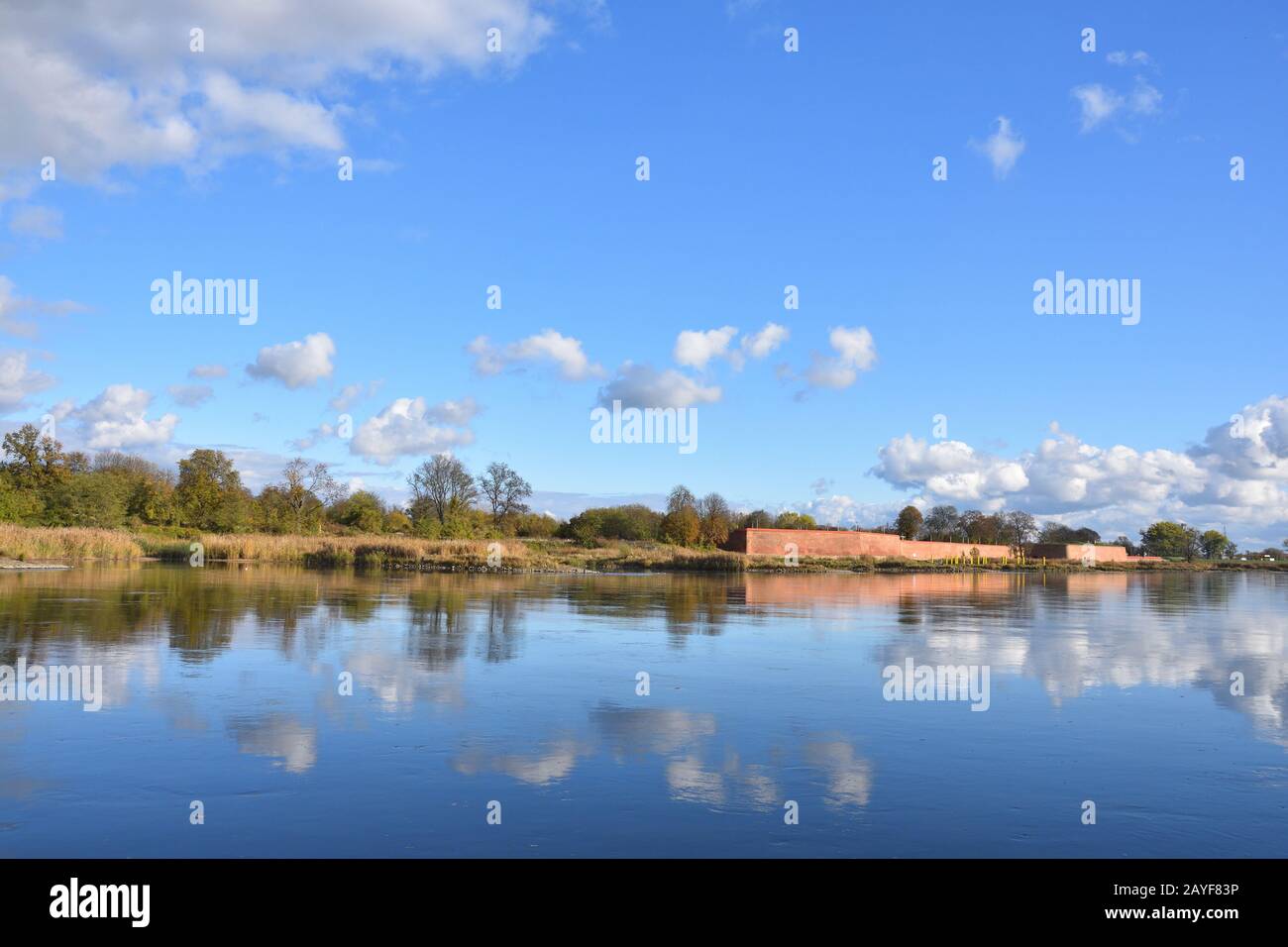 View over the river Oder Stock Photo - Alamy