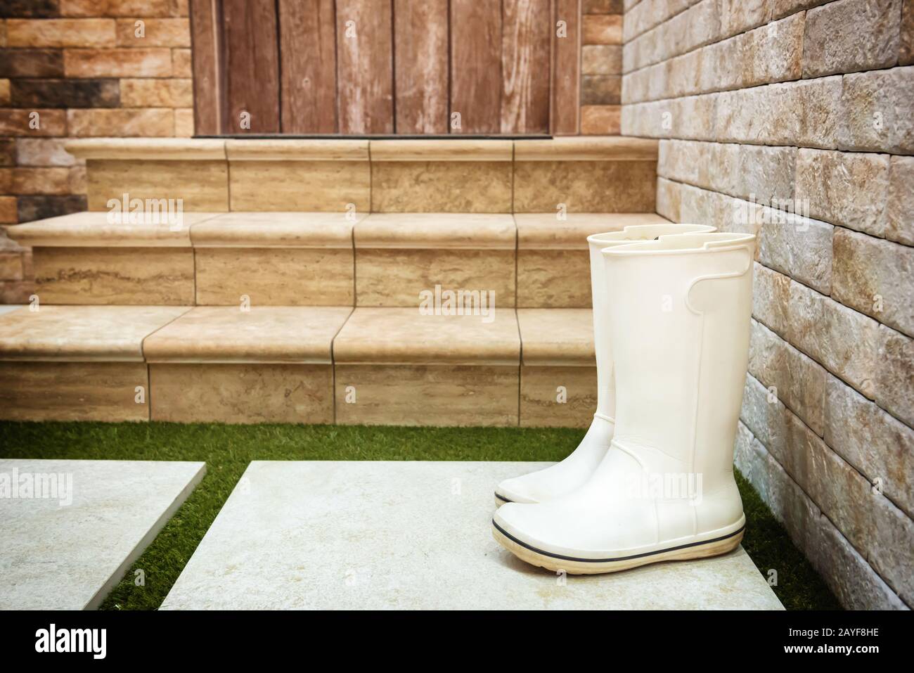 Dirty rubber boots hi-res stock photography and images - Alamy