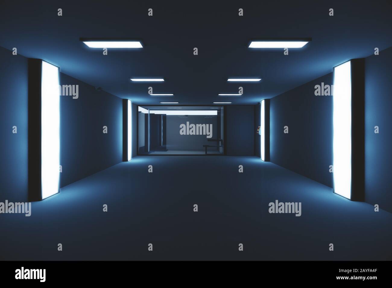 Hi-Tech Lockup Prison Cell 3D Illustration Stock Photo - Alamy