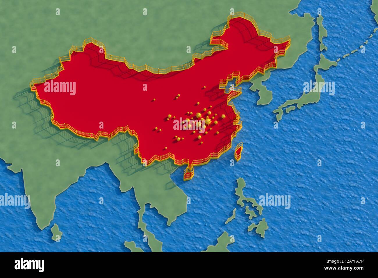 Chinese flag world map hi-res stock photography and images - Alamy