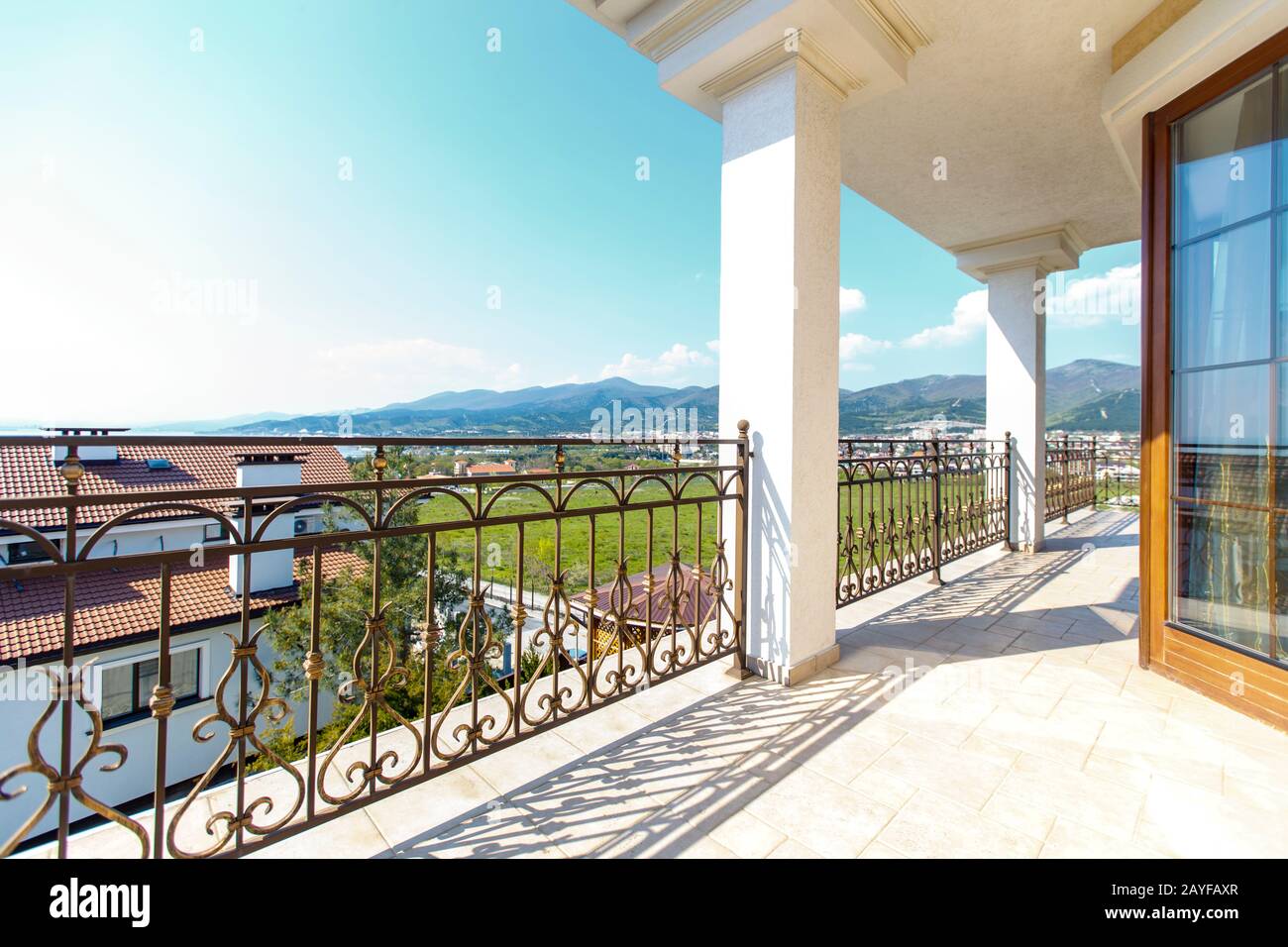 Large beautiful rich spacious veranda in the cottage with views of the ...