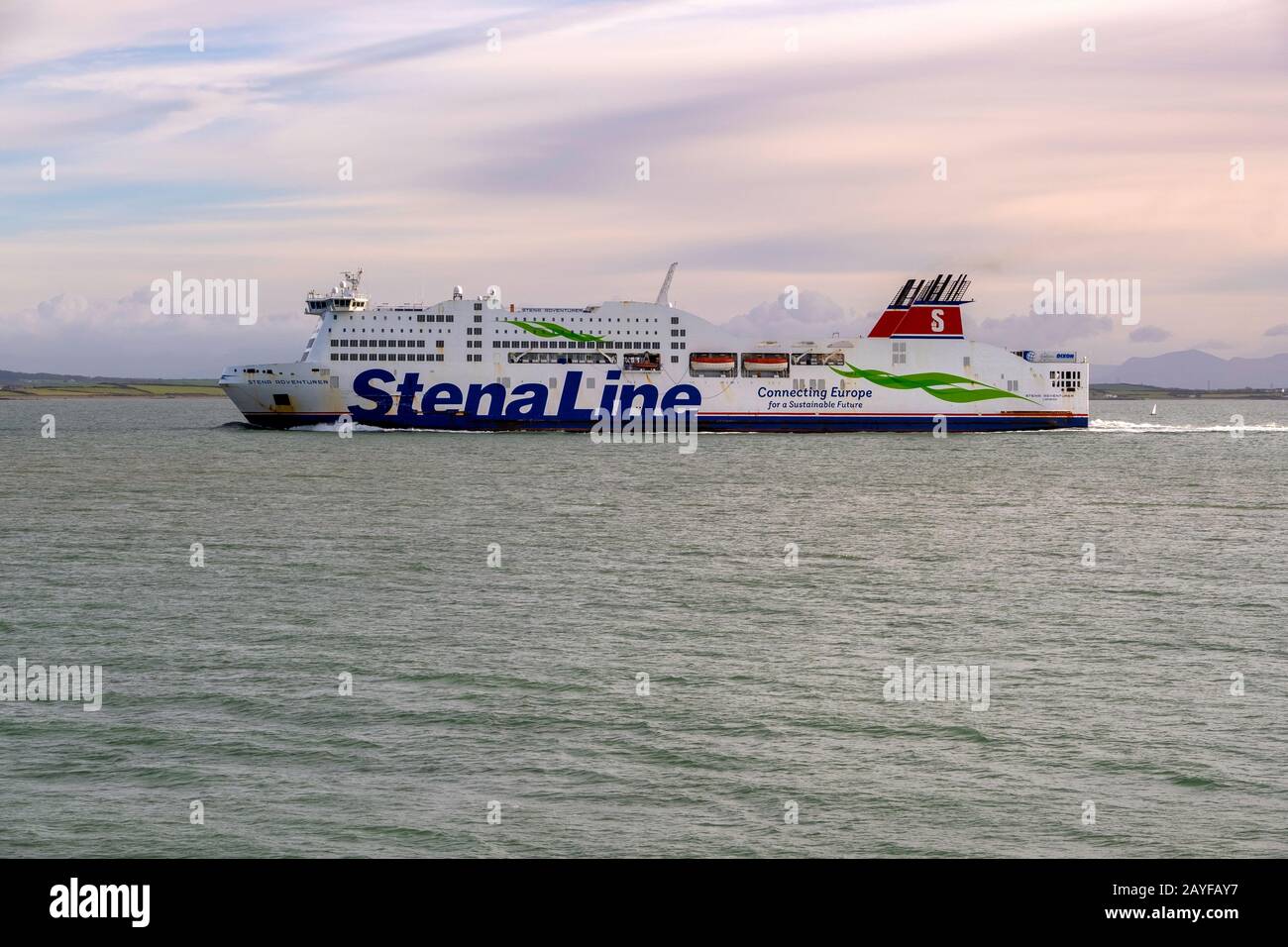 Holyhead Harbour Stena Adventurer Leaving the harbour heading for ...