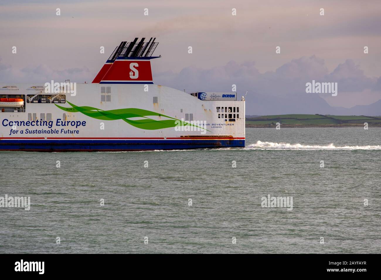 Holyhead Harbour Stena Adventurer Leaving the harbour heading for ...