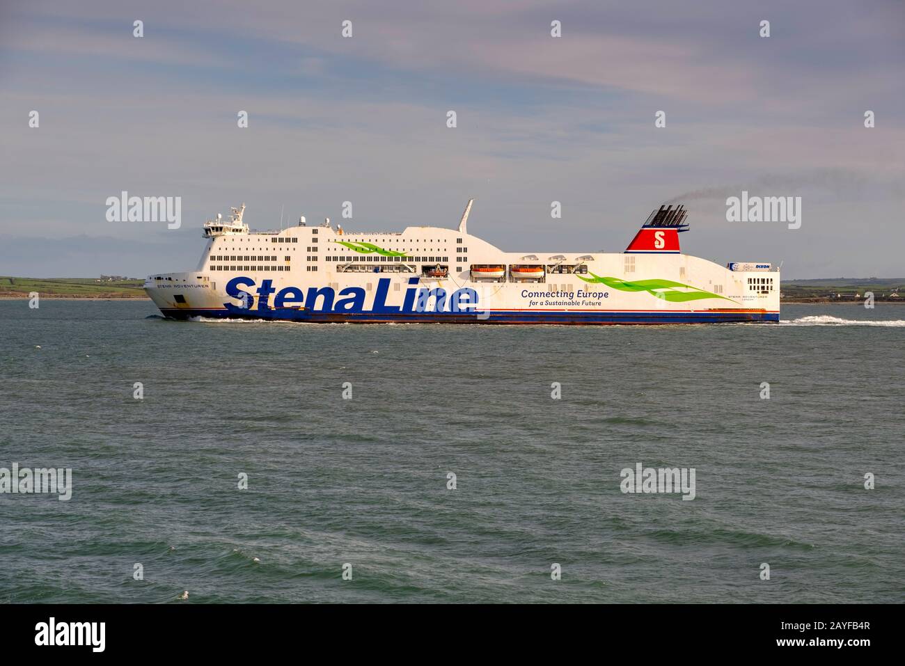 Holyhead Harbour Stena Adventurer Leaving the harbour heading for ...