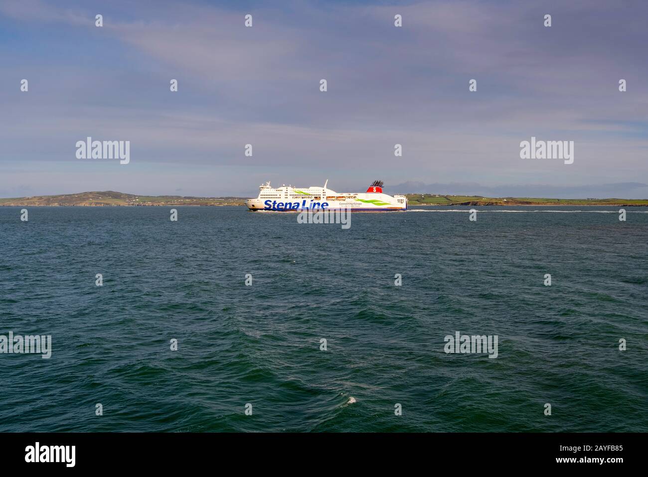 Holyhead Harbour Stena Adventurer Leaving the harbour heading for ...