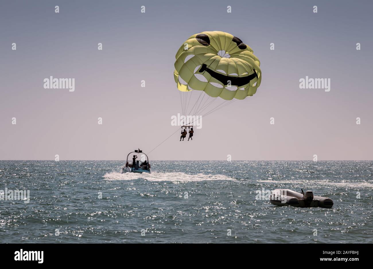 Woman flying over ocean hi-res stock photography and images - Alamy
