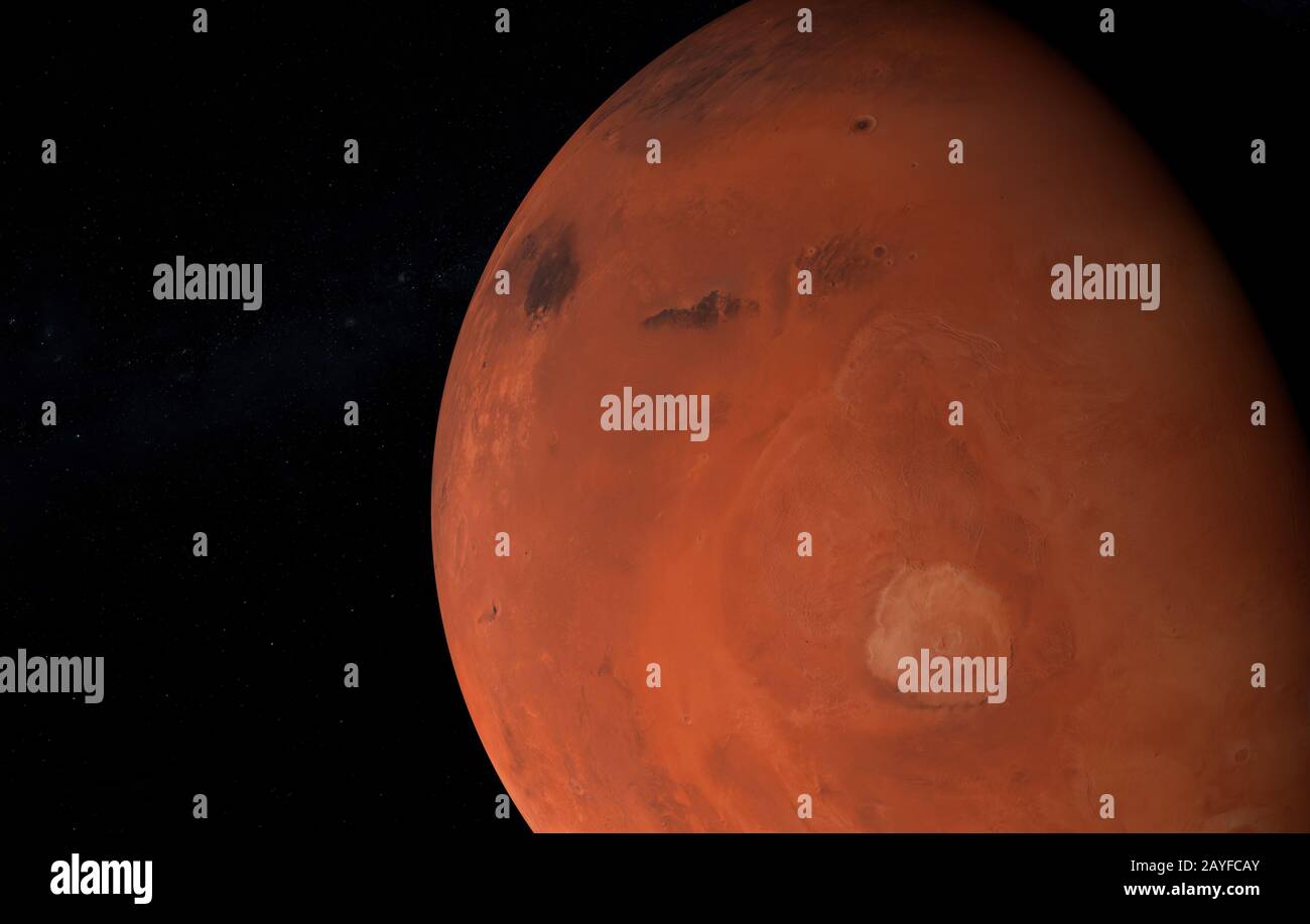 Red planet Mars - is a planet of the solar system. Outer space ...